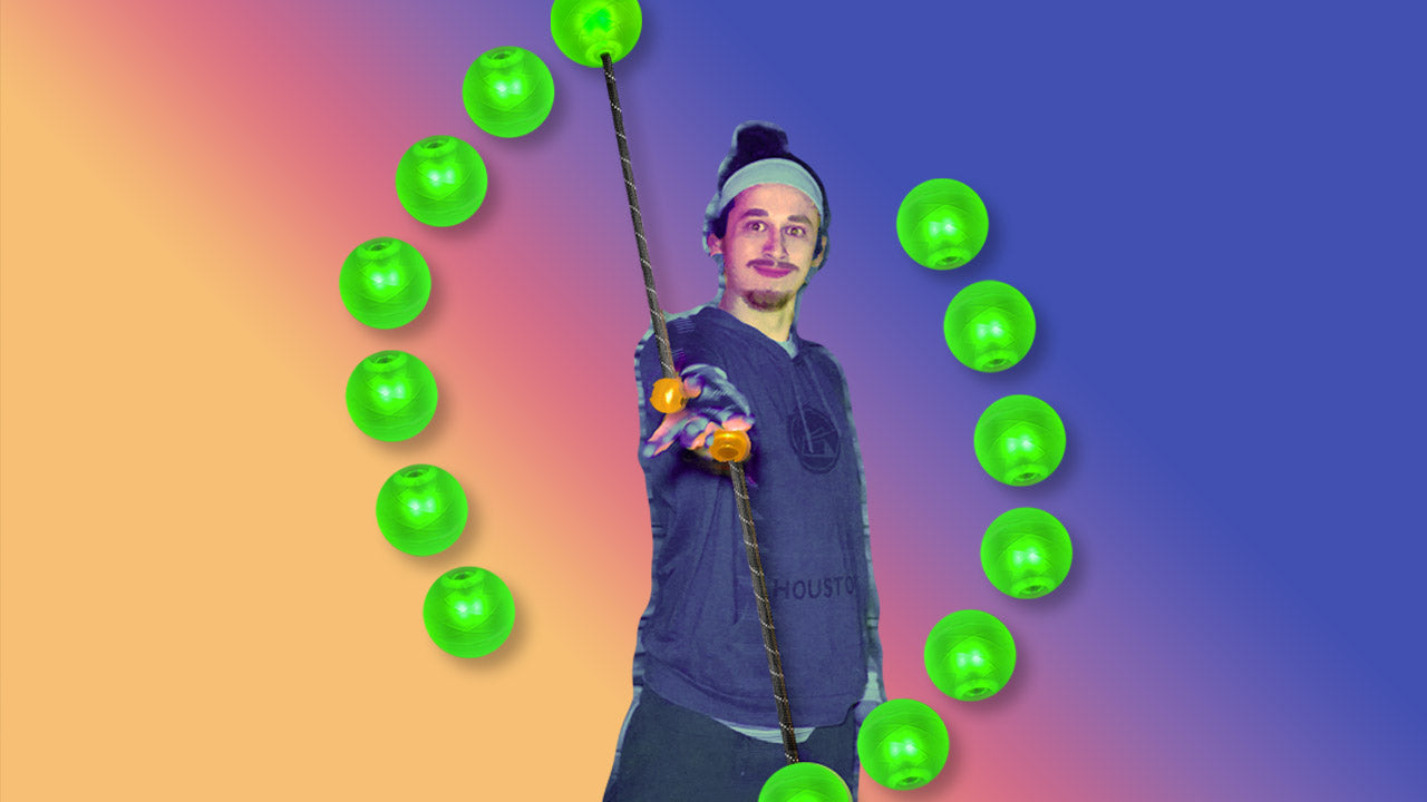 LED Contact Poi Set: OrbPoi Pro with Gear Bag | UltraPoi