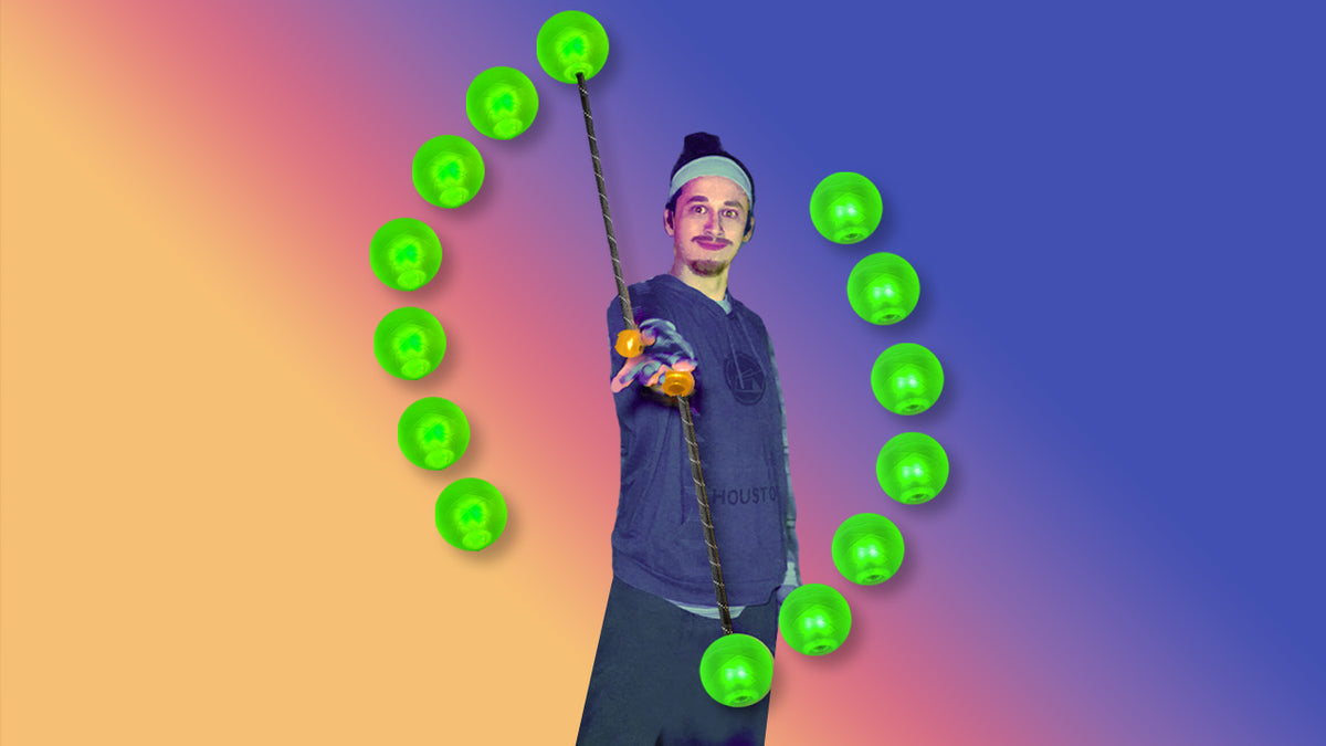 LED Contact Poi Set: OrbPoi Pro with Gear Bag | UltraPoi