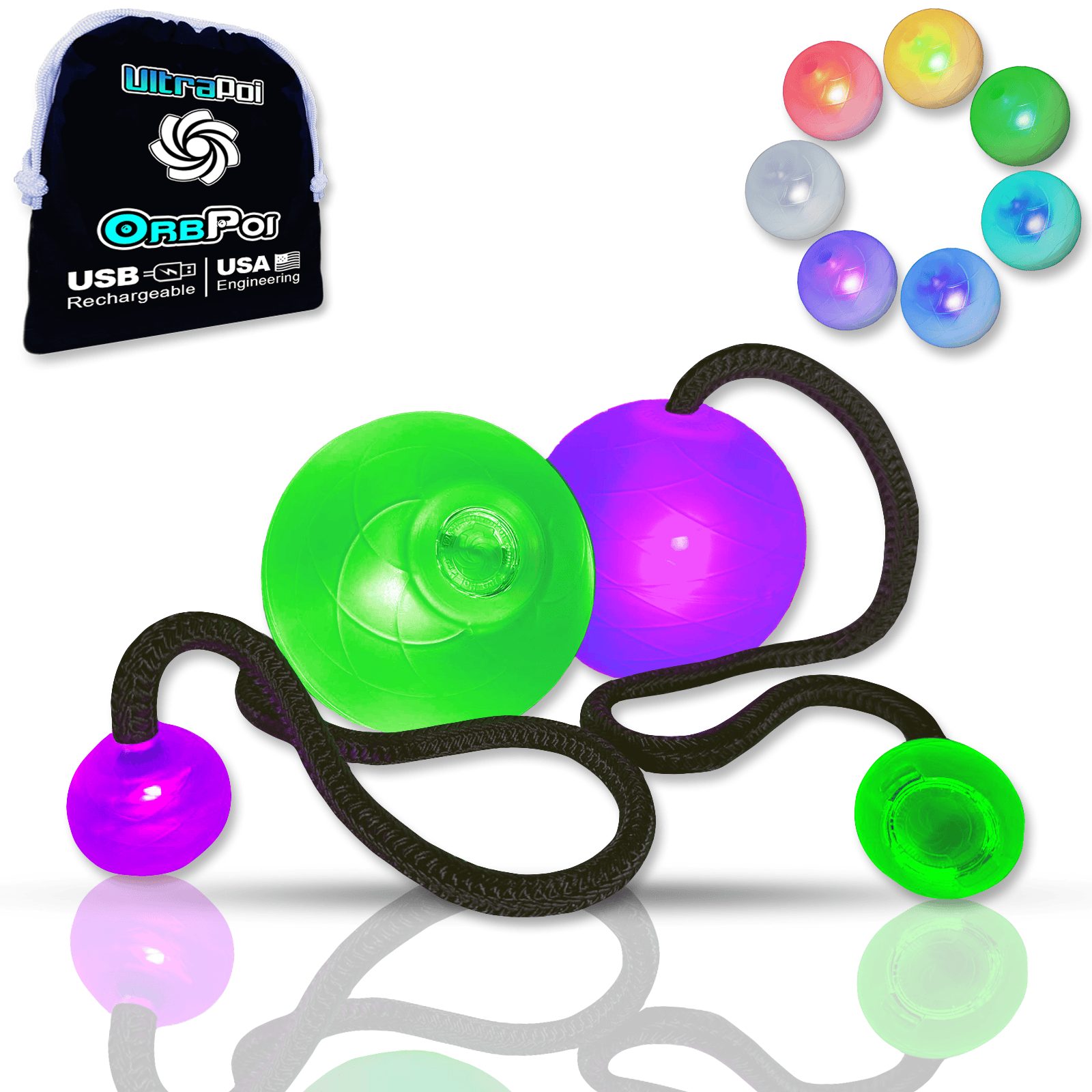 Buy LED Poi Balls, Glow Poi, Flow Poi & Light Up Poi | UltraPoi